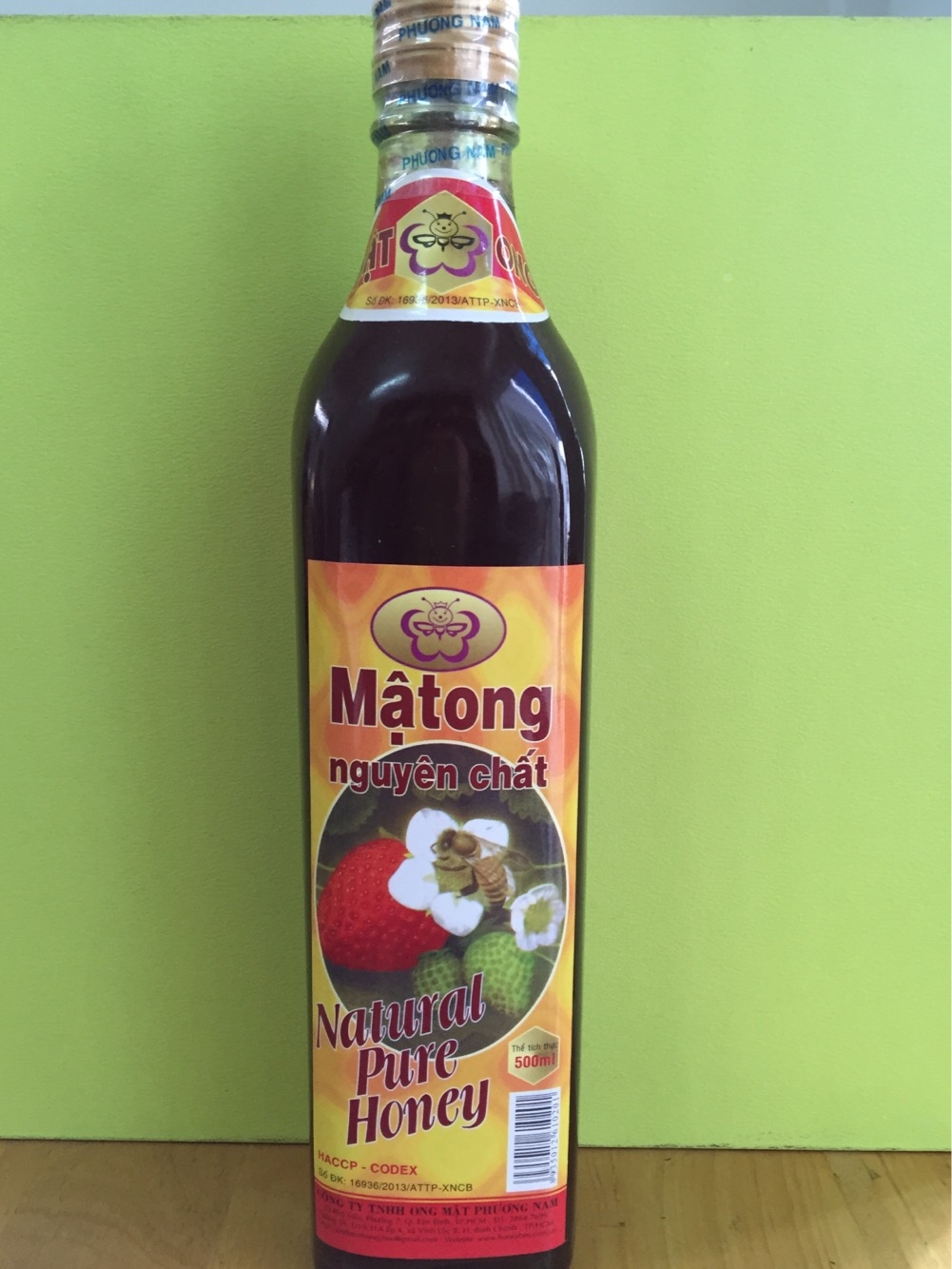 Mật ong xuất khẩu chai 500ml