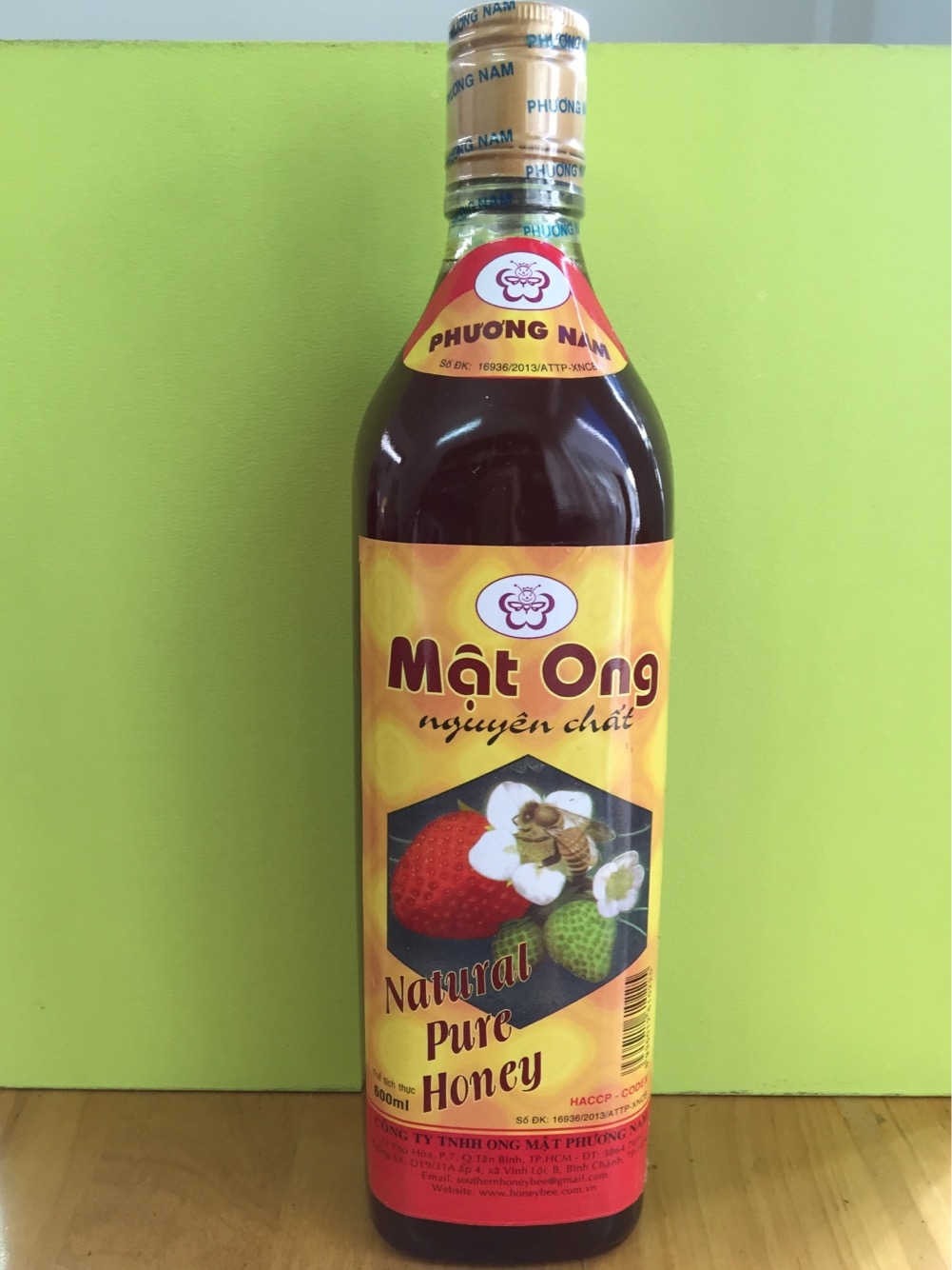 Mật ong xuất khẩu chai 600ml
